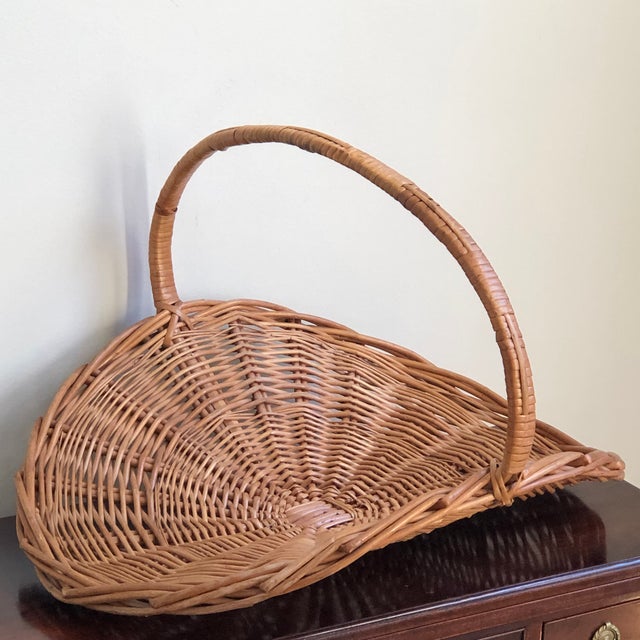 Extra Large Mid-20th Century French Style Flower Gathering Basket ...