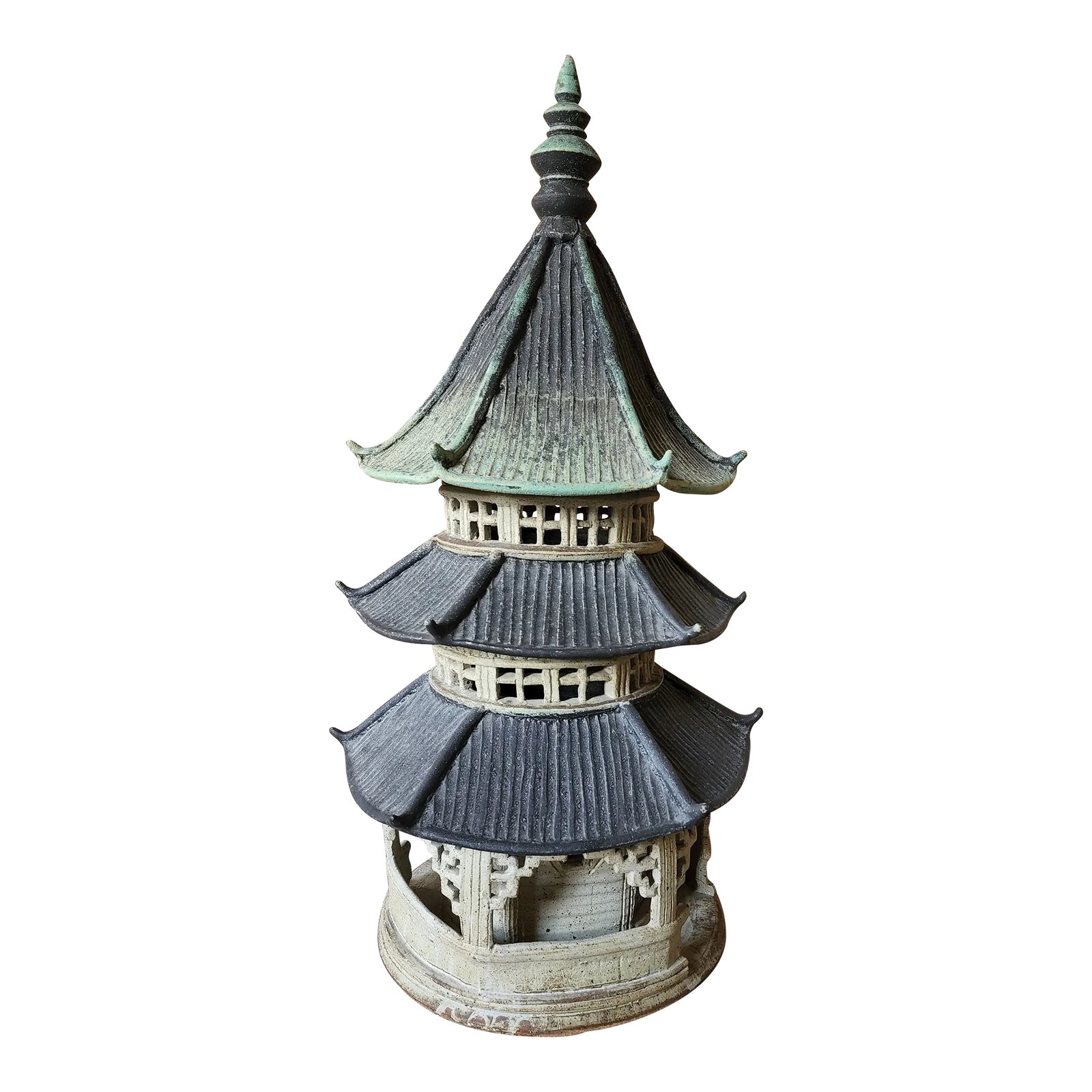 Vintage Stacking Stoneware Pagoda | Chairish