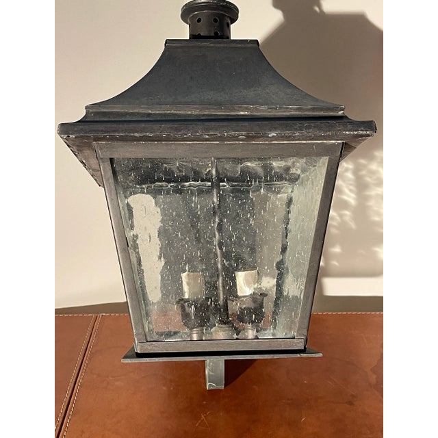 Contemporary Genie House Outdoor Copper Wall Lantern | Chairish