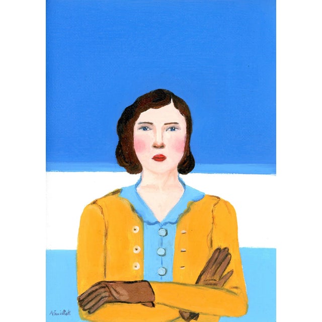 "Rothko Blue Divided by White" Expressionist Portrait Oil Painting by ...