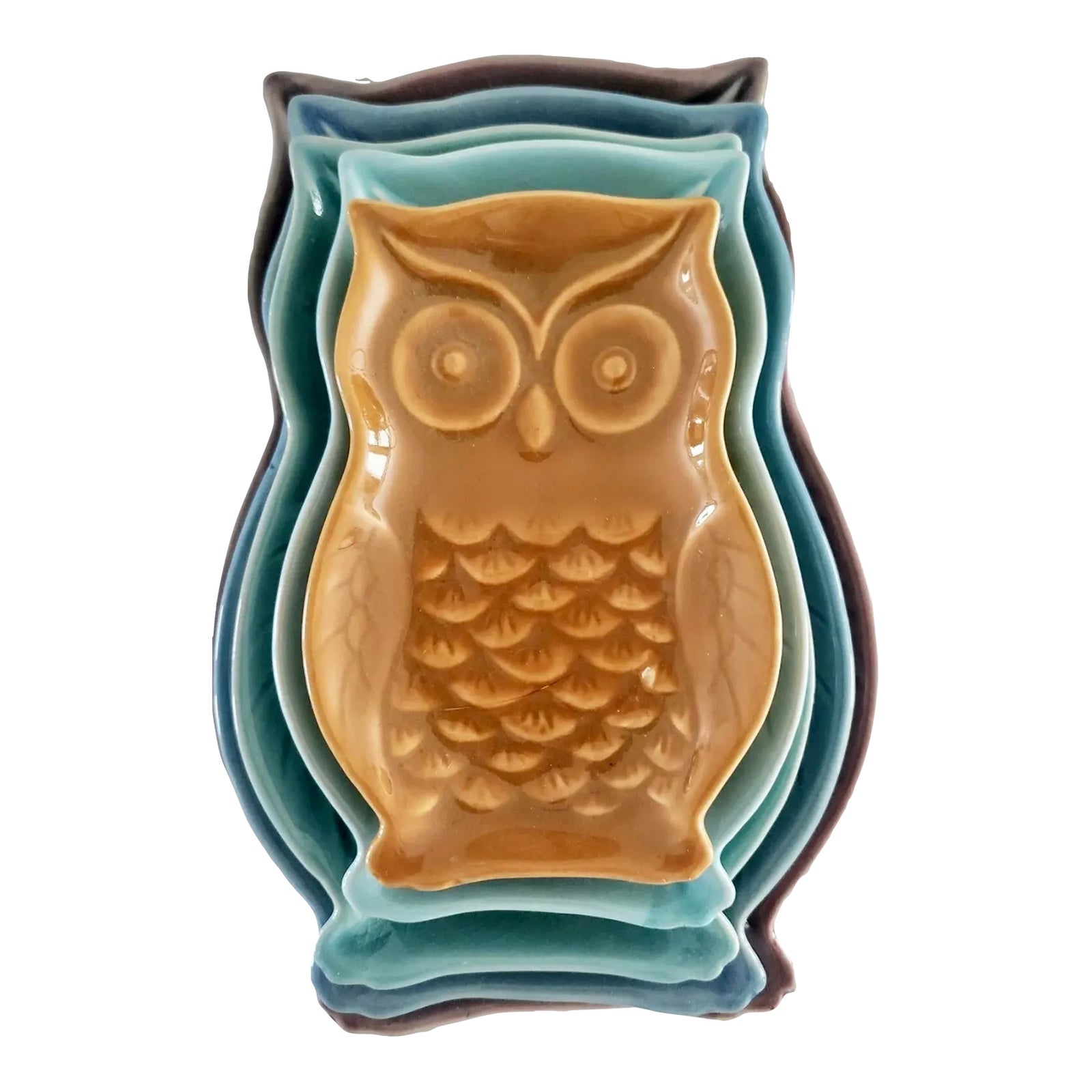 2000s Set of 5 Decorative Owl Plates | Chairish