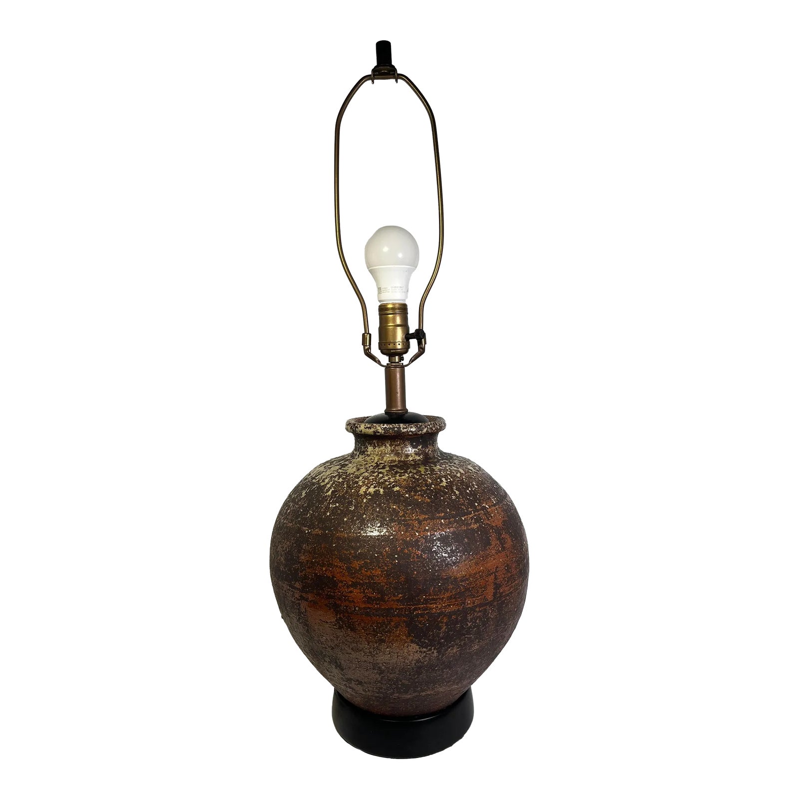 Vintage Japanese Shigaraki Stoneware Interior Light Pottery Table Lamp ...