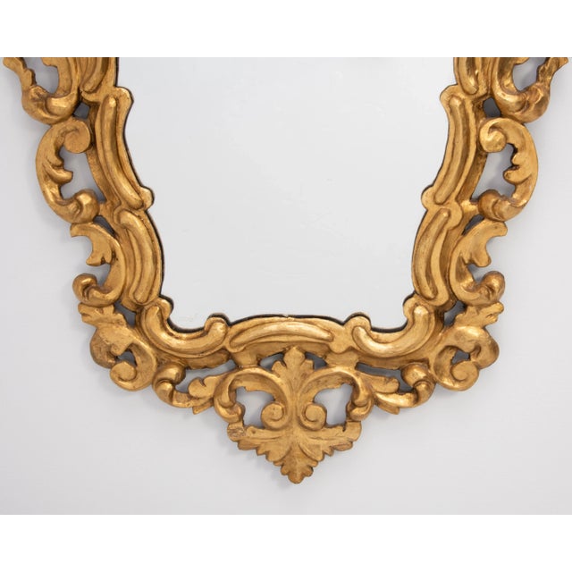 Spanish Gilt Wood Baroque Scrollwork Mirror 20th Century | Chairish