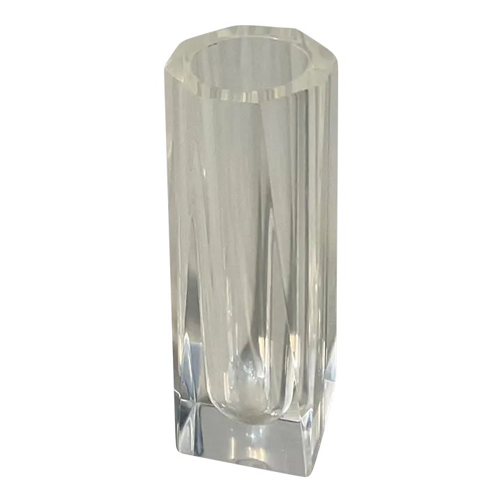 Vintage Large Sculptural Design Clear Lucite Acrylic Vase, Circa 70s ...