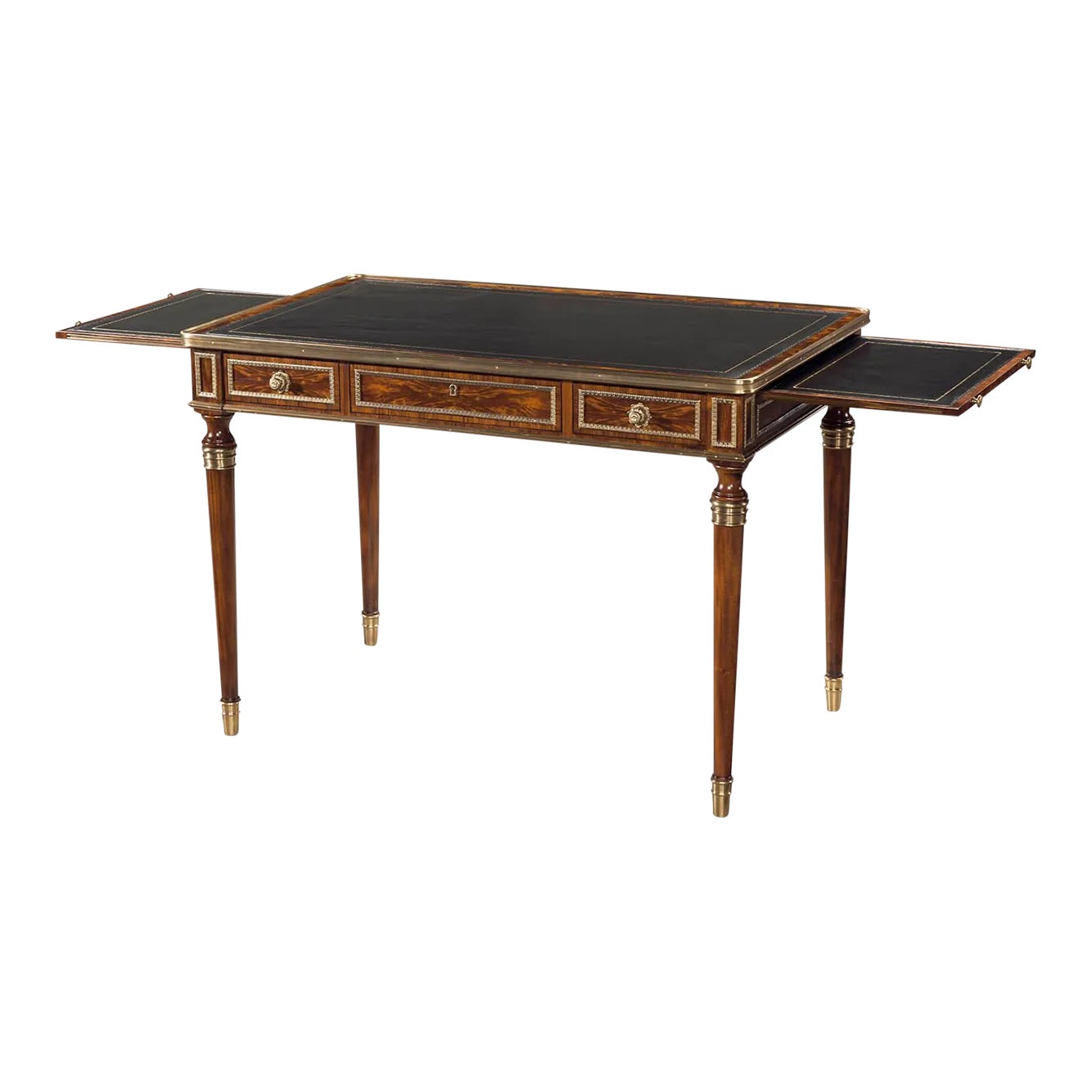 Louis XVI Leather Top Mahogany Desk | Chairish