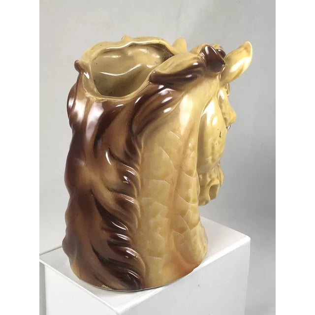 Vintage Relpo Palomino Stallion Ceramic Horse Head Planter Vase | Chairish