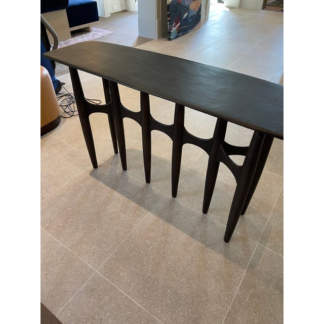 Broze Cast Aluminum Console Table From Cb2 | Chairish