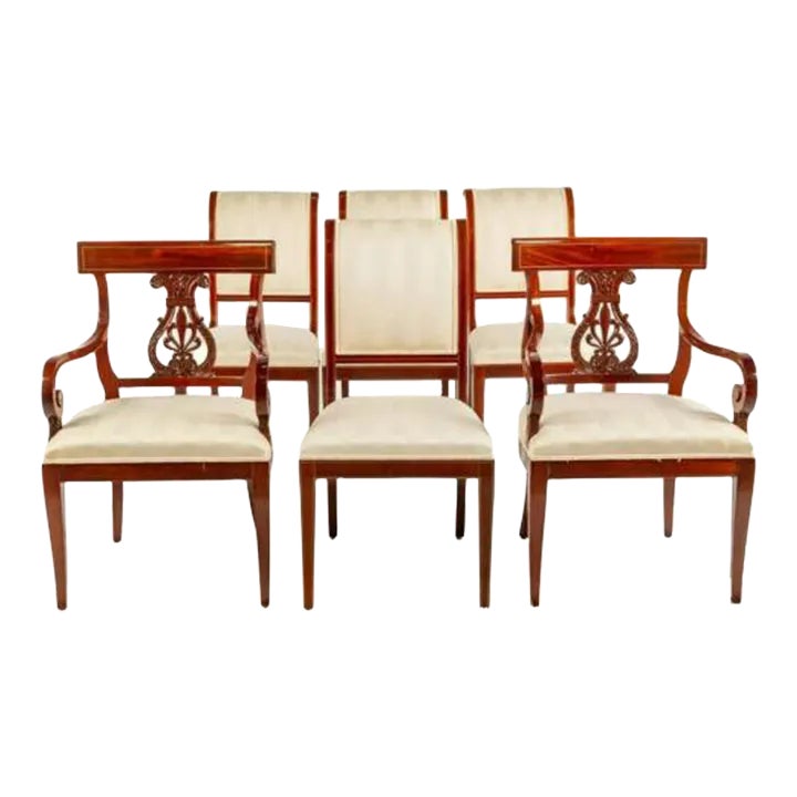Late 20th Century Set of 6 Kindel National Trust Mahogany Federal Style ...