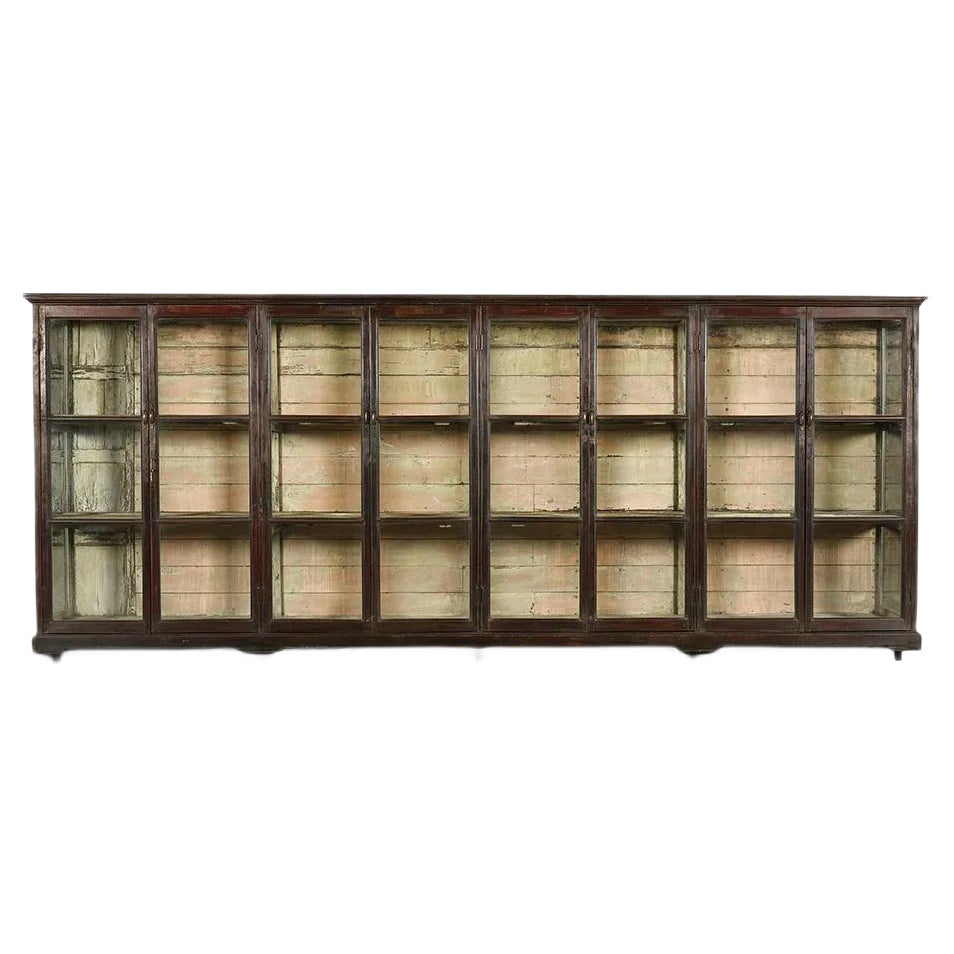 Large Wooden Showcase, 1940s | Chairish