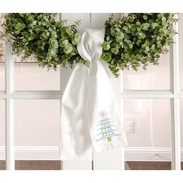 Pagoda Christmas Tree Wreath Sash | Chairish