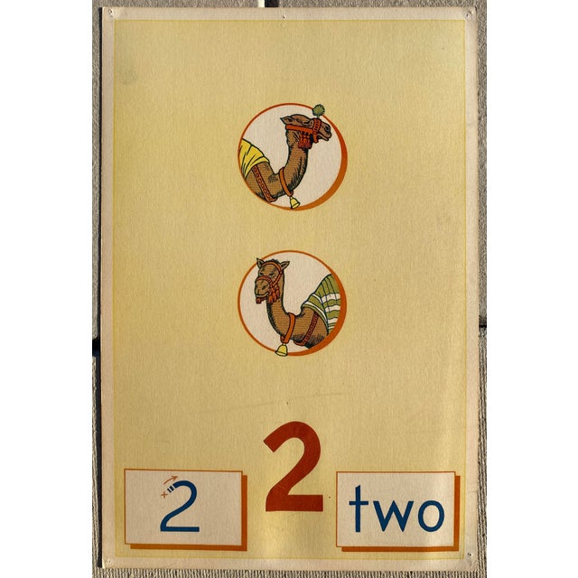 1960s Number 2 Camel Counting Screen Print | Chairish