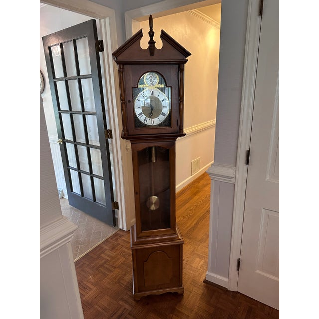Vintage 1970s Tempus Fugit Grandfather Clock | Chairish