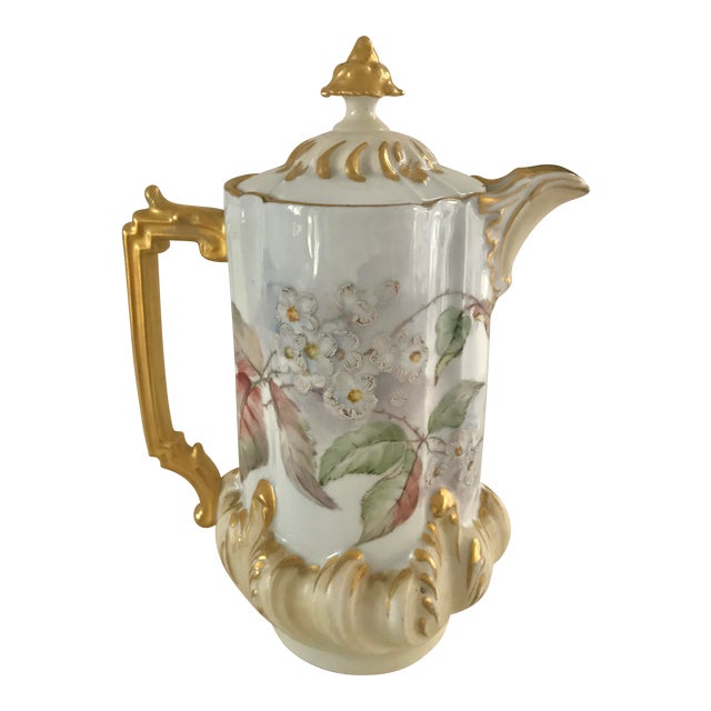 French Porcelain Coffee Pot | Chairish