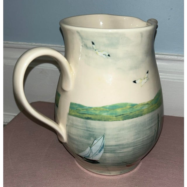 Vintage Lighthouse English Pitcher | Chairish