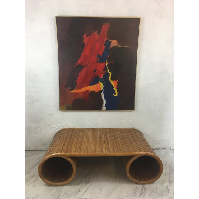 1980s Large Vintage Abstract, Signed | Chairish