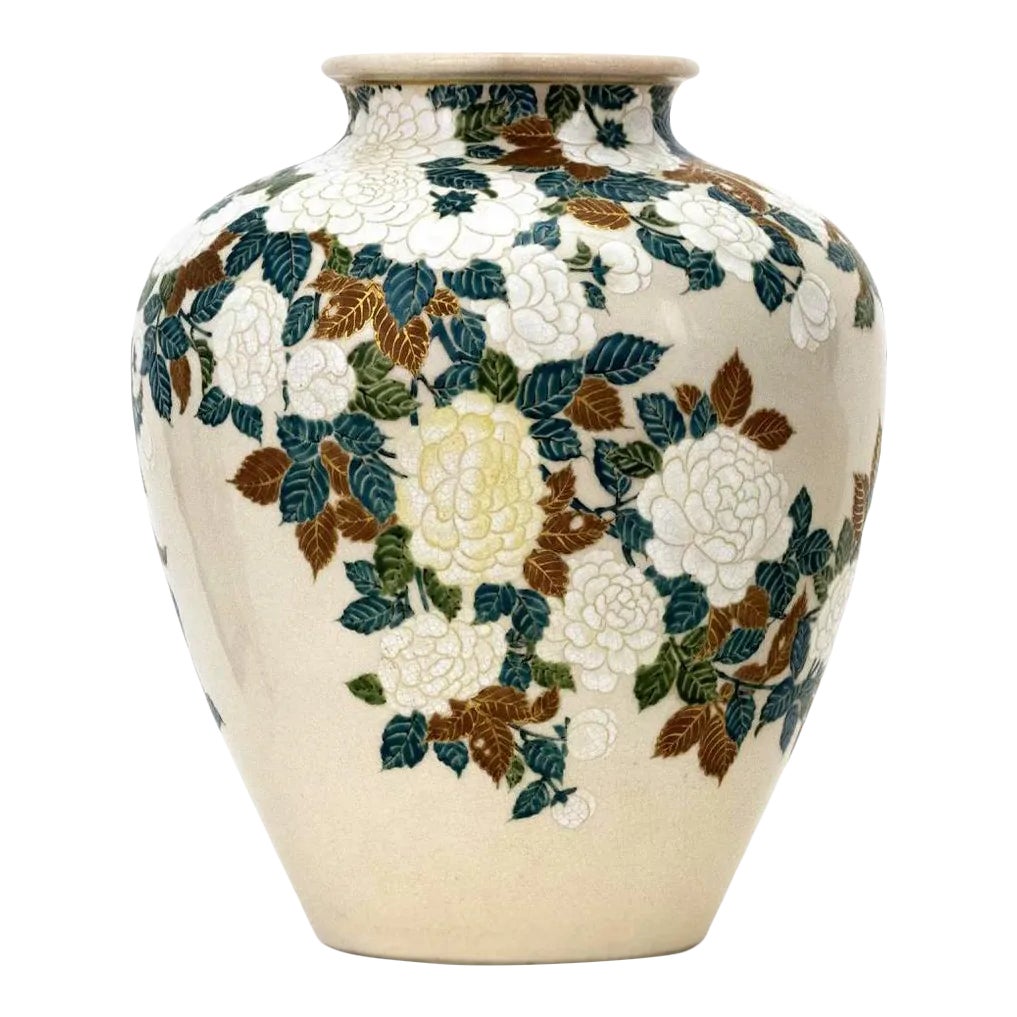 Japanese Ceramic Vase by Ito Tozan I Meiji Period | Chairish