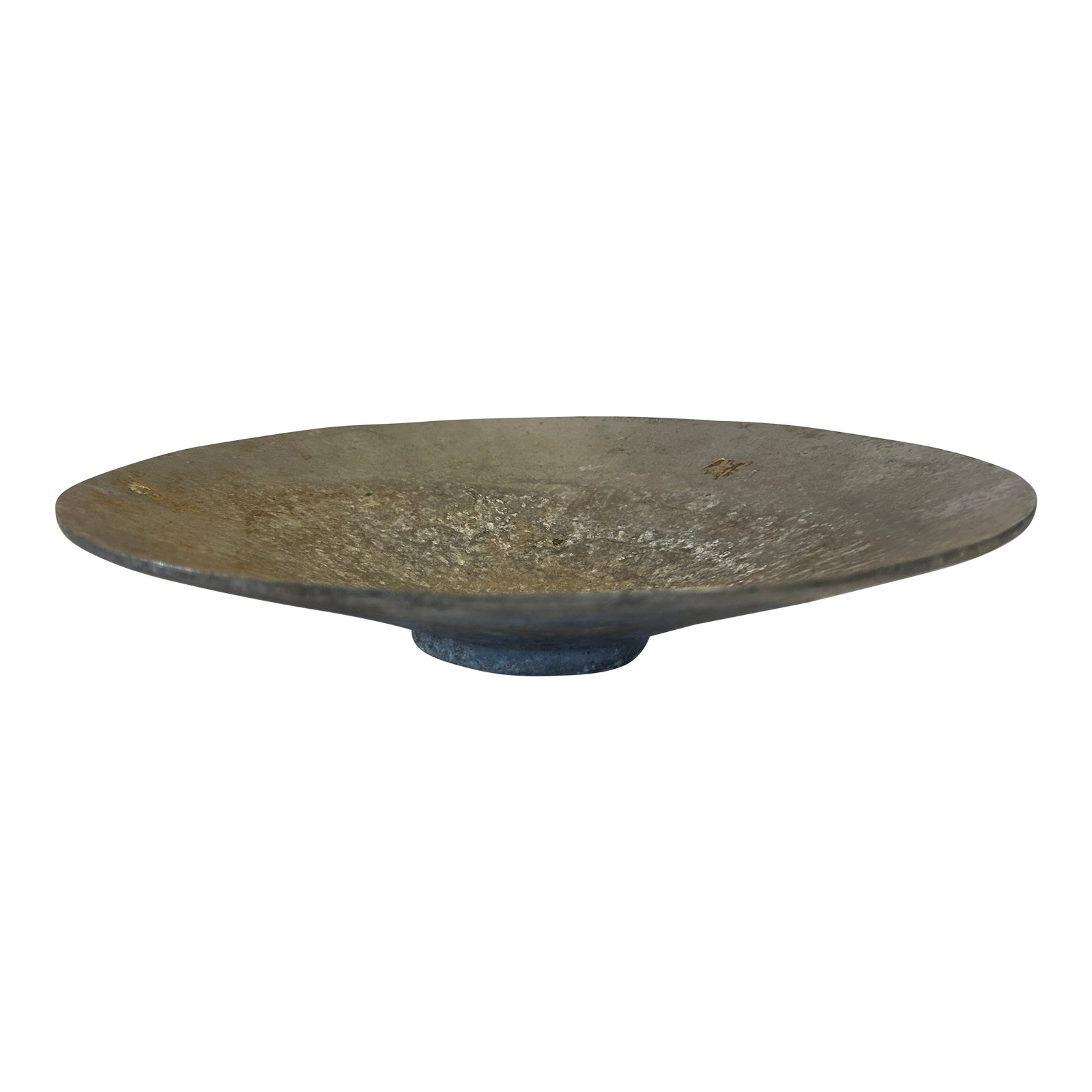 Early 20th Century Shaped Primitive Pewter Bowl | Chairish