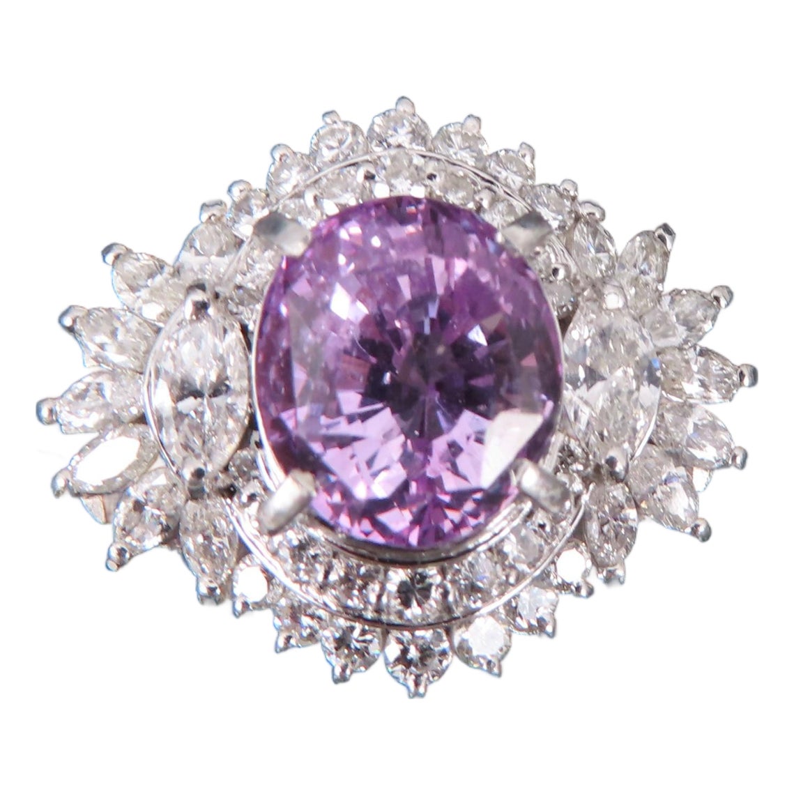 Late 20th Century 5.26ct Purple Sapphire Gia Heated Ceylon 1.43ct ...