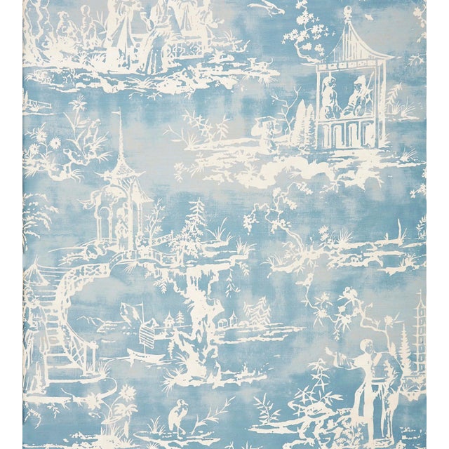 The House of Scalamandré Summer Palace Wallcovering, Sky | Chairish