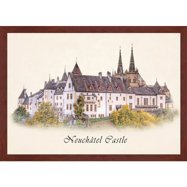 Architectural Castles Set of 7 Framed Prints | Chairish