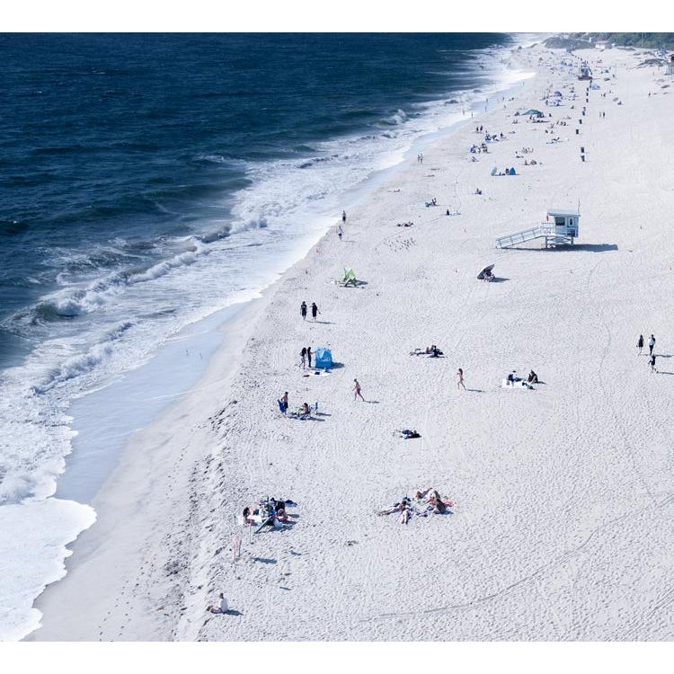 "Beach Day Footprints-001" Contemporary Beach Landscape Aerial ...
