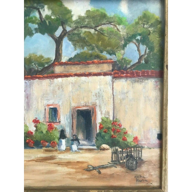 1940's Oil Painting "Mexican Street Scene" Oil Painting by Aletha ...