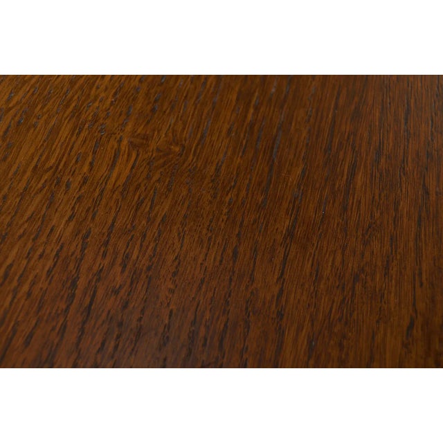 Country English Provincial Oak Farmhouse Trestle Dining Table | Chairish