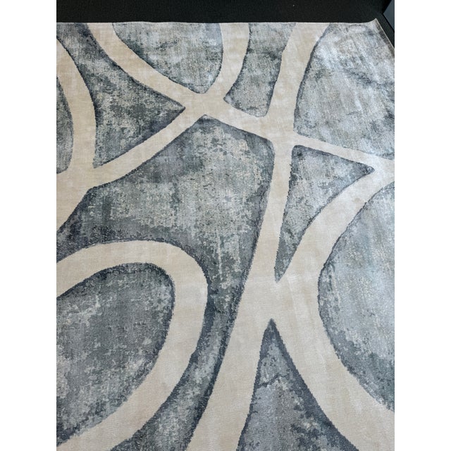 8ft11in × 11ft12in Global Views Meander Wool + Silk Area Rug | Chairish