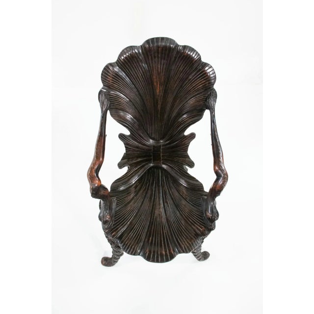 Early 19th Century Italian Walnut Grotto Chair | Chairish