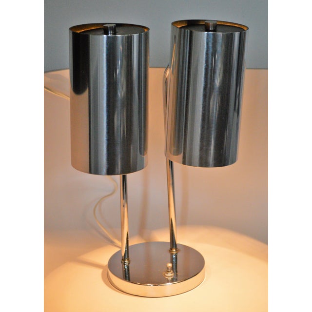 1960s Omi Koch & Lowy Double Headed Cannister Polished Chrome Plated ...