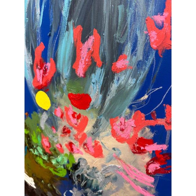 AK Hardeman Abstract Mixed-Media Painting "A Line Not to Cross" | Chairish