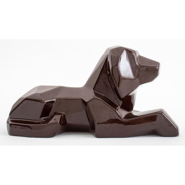 Art Deco Style Cubist Manner Dog Figure | Chairish