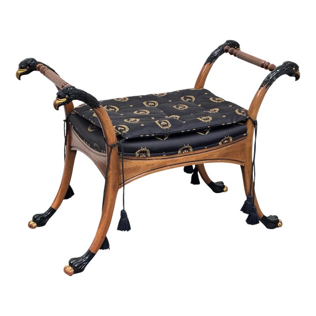 Empire Style + Eagle Heads + Claw Feet Bench | Chairish