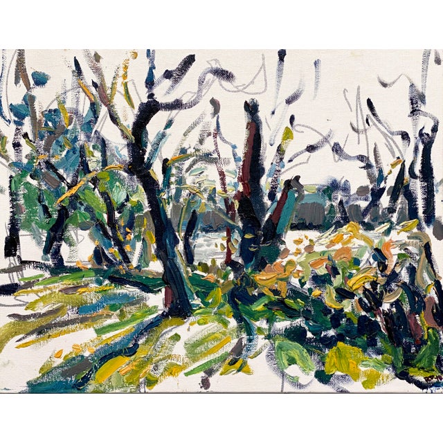 Abstract Expressionist James River Morning - Original Oil Painting by ...