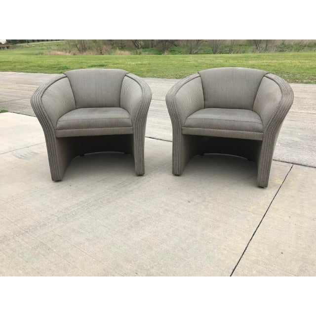 1980s Mid Century Modern Carsons Sculptural Club Chairs - a Pair | Chairish