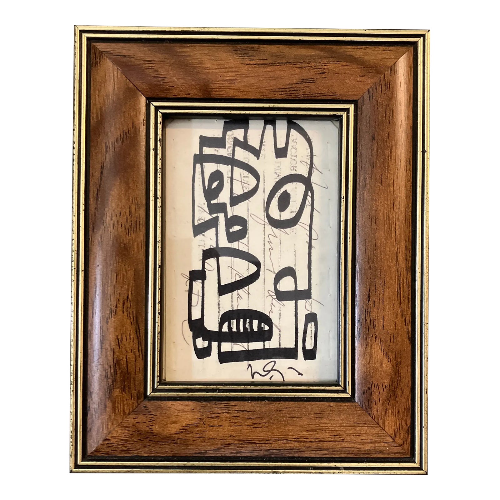 Contemporary Original Wayne Cunningham Small Abstract Marker Drawing ...