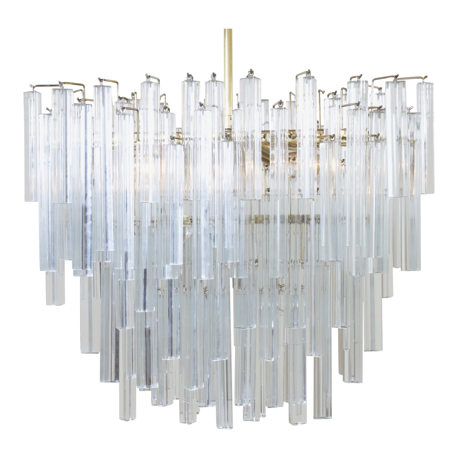 Tiered Oval Prism Chandelier | Chairish
