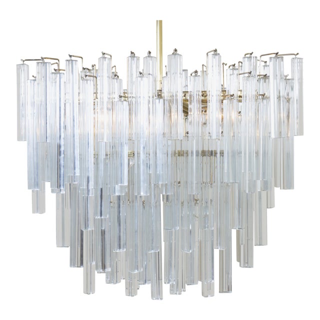 Tiered Oval Prism Chandelier | Chairish
