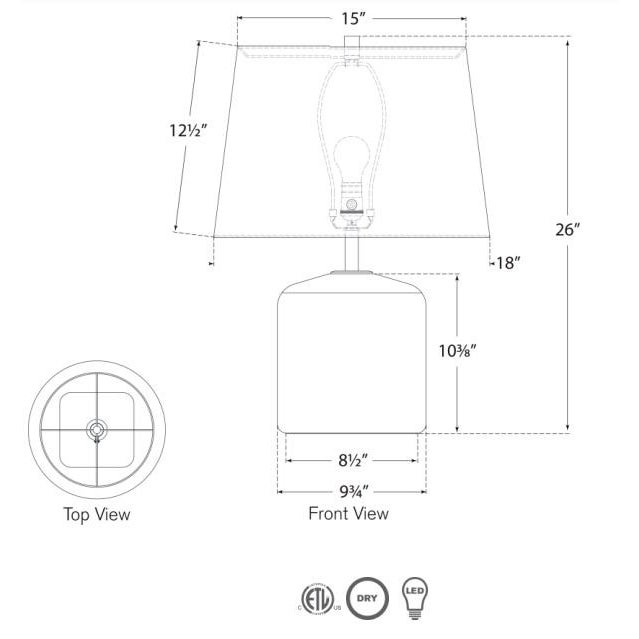 Amber Lewis for Visual Comfort Signature Ruby Medium Table Lamp in Matte Black with Linen Shade ...