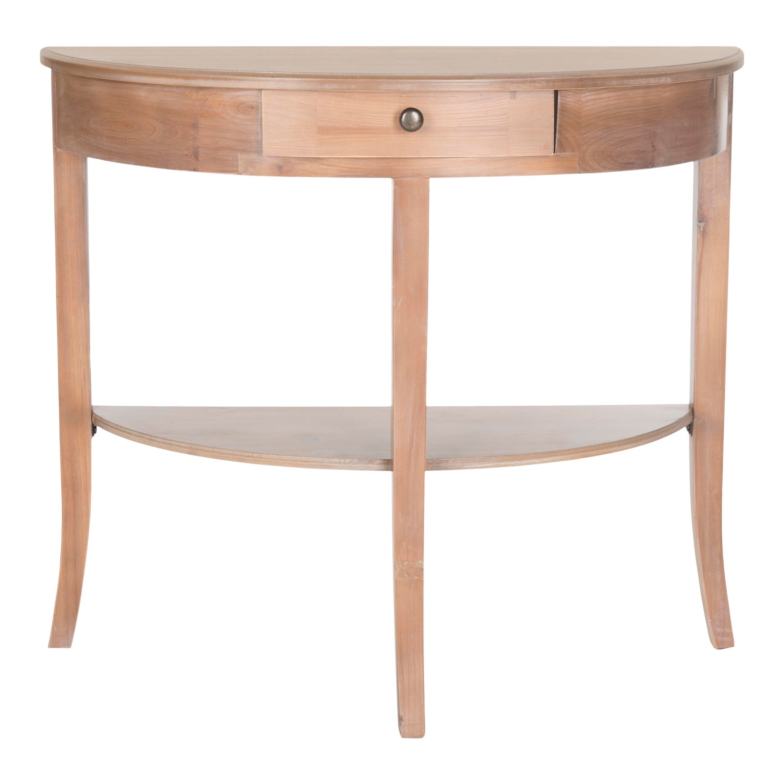 Half Round Console in Red Maple | Chairish
