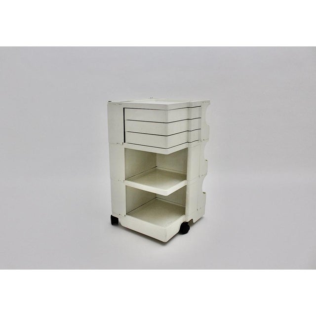 Joe Colombo White Plastic Storage Trolley Boy for Bieffeplast, Italy ...