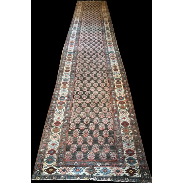 1900 - 1909 Antique Long 3' X 18" Genuine Persian Hallway Runner Rug ...