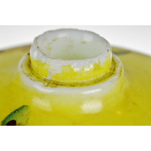 Vintage Hand Painted Milk Glass Floral Design Lamp Body | Chairish