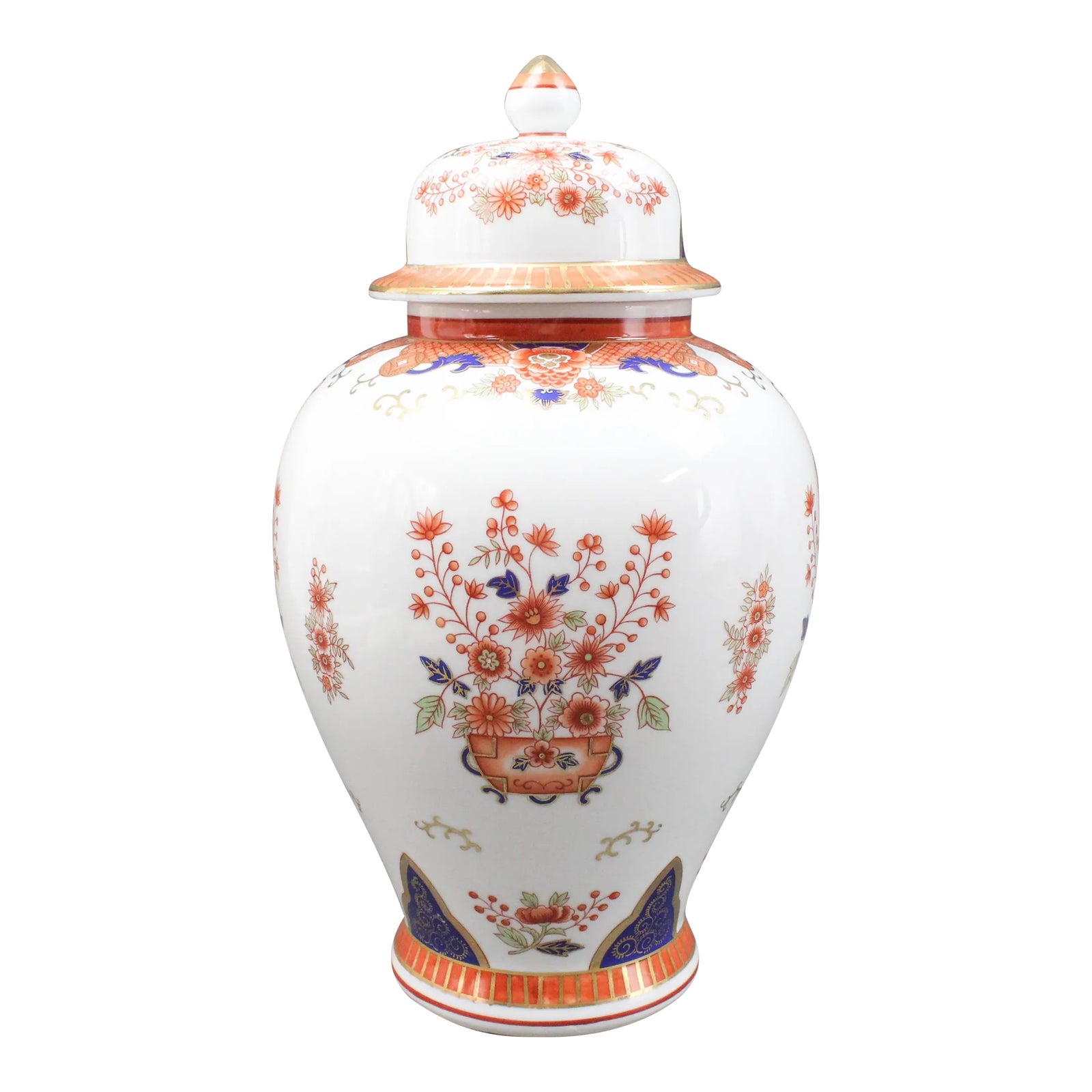 Vintage Mottahedeh Design Japanese Imari Floral Ginger Jar With Lid ...