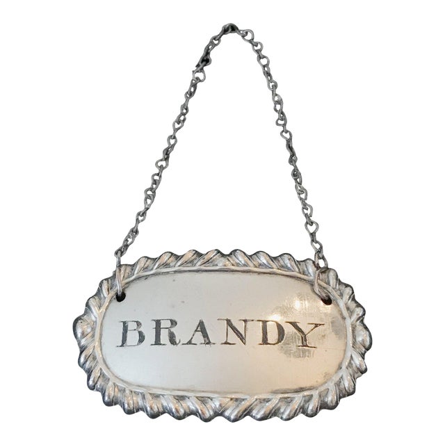 Early 19th Century British Silver Plate Sheffield Brandy Label From ...