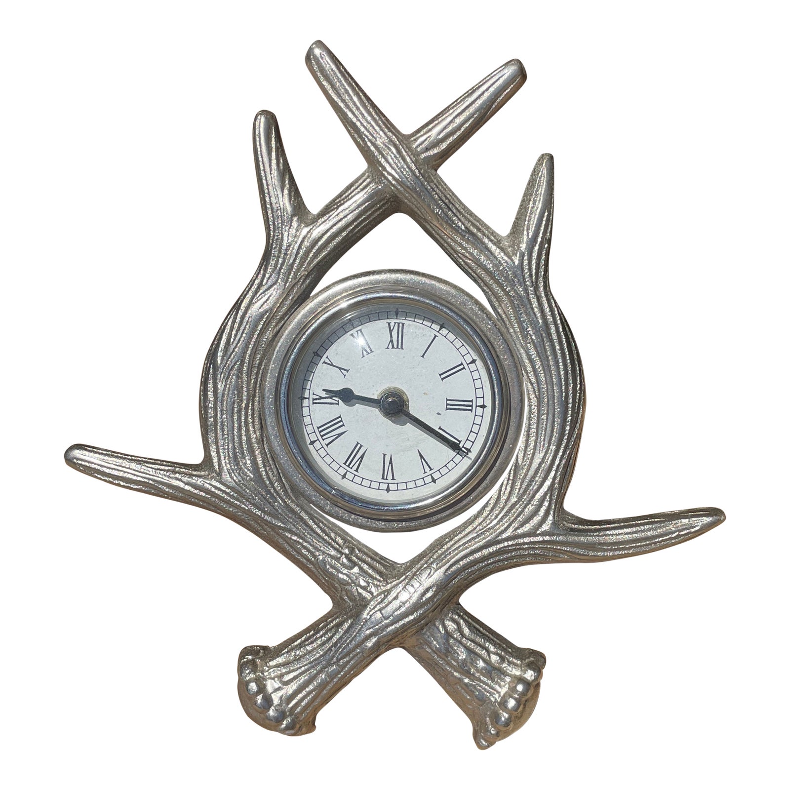 Antler Metal Clock by Hamilton Interiors | Chairish