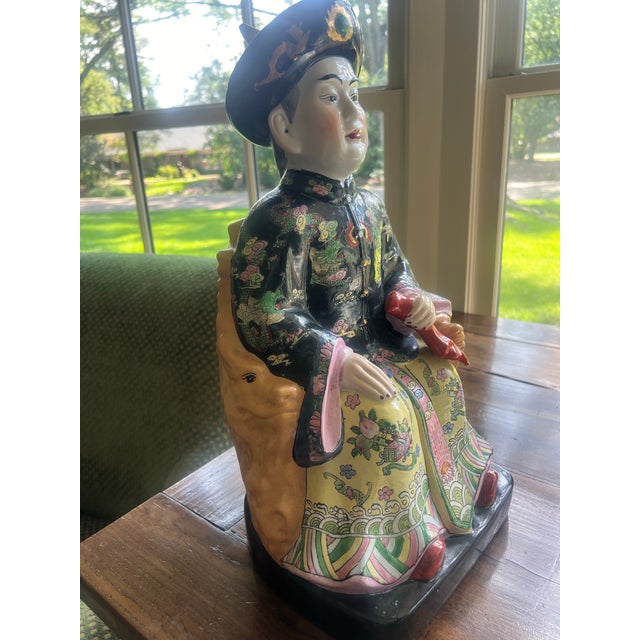 Extra Large Antique Chinese Emperor and Empress Porcelain Figurines ...
