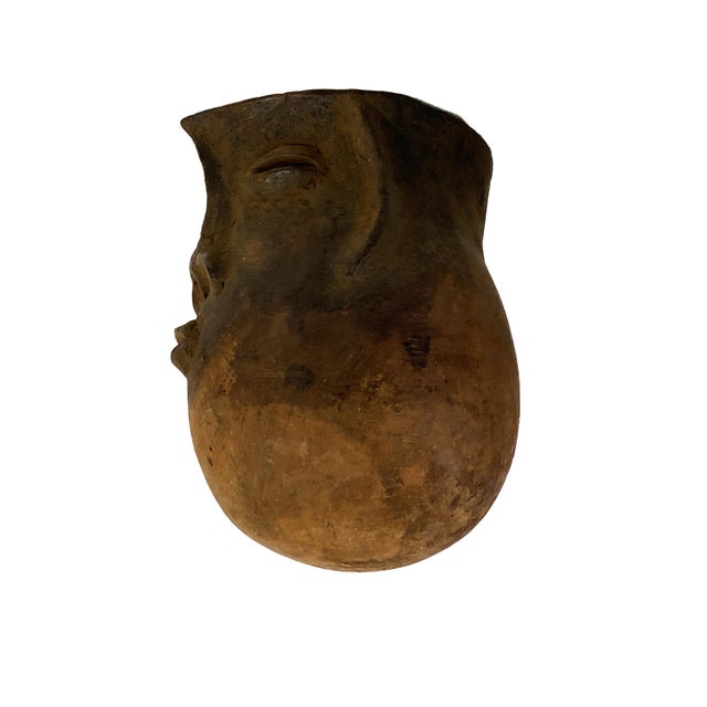 Tribal Kuba Wooden Cup Figural Head | Chairish