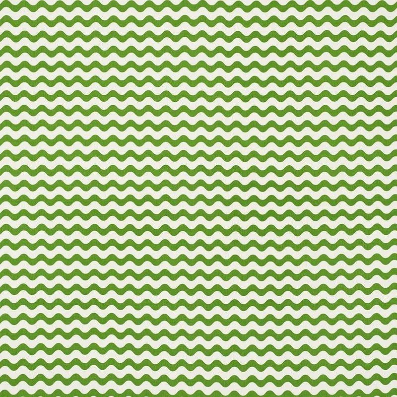 Sample - Schumacher X Studio Bon Ric Rac Ii Fabric in Green | Chairish