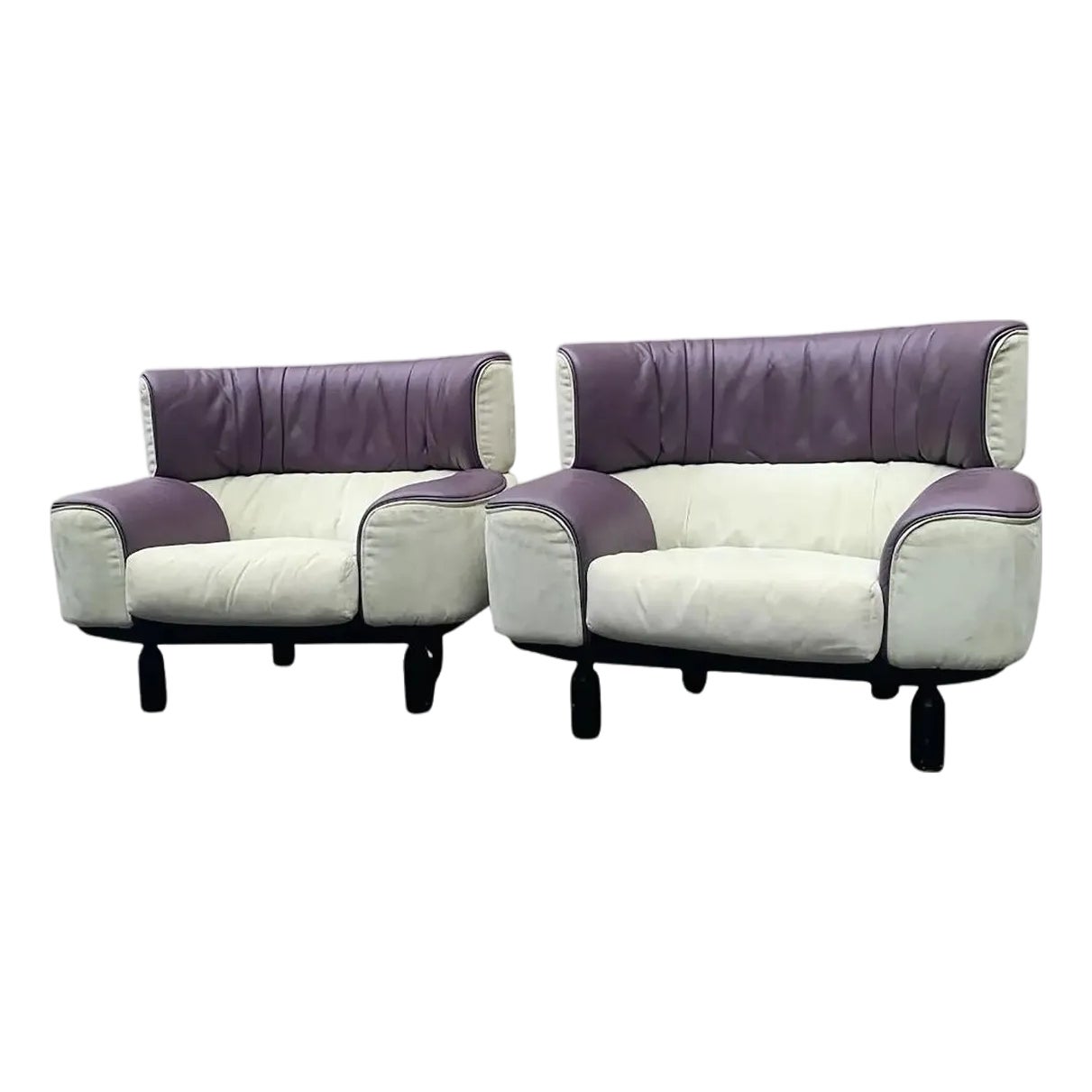 1980s Gianfranco Frattini for Cassina 'Bull' Lounge Chair in Cream ...